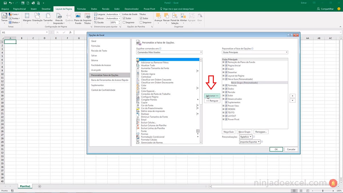 Como Criar um Menu Personalizado no Excel - Ninja do Excel