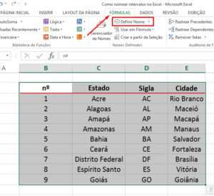Como nomear intervalos no Excel - Ninja do Excel
