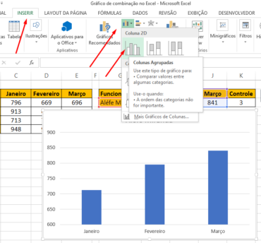 Gráfico com caixa de combinação no Excel - Ninja do Excel