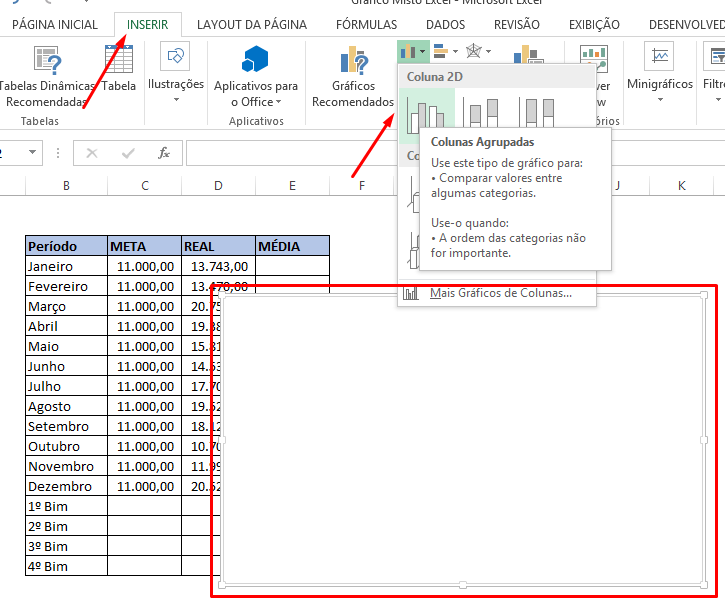Gráfico Misto Excel - Ninja do Excel