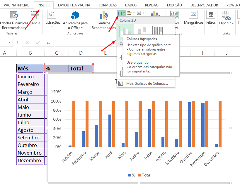 Grafico De Colunas Simples - FDPLEARN