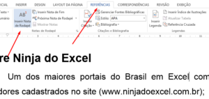 Como configurar notas de rodapé no Word - Ninja do Excel