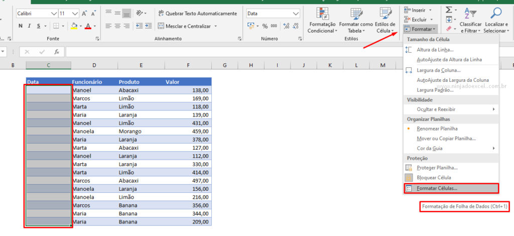 Data Com Barras No Excel De Forma Automática Ninja Do Excel