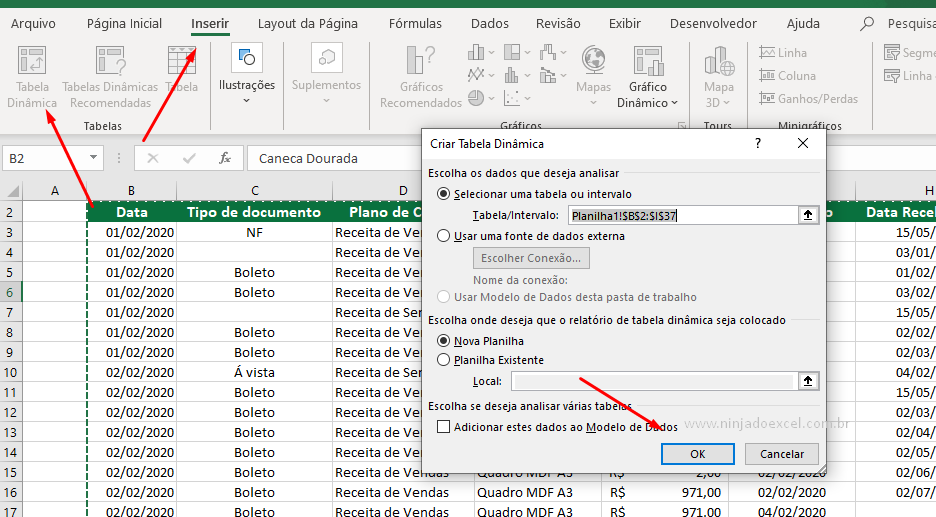 Opções de Layout da Tabela Dinâmica no Excel - Ninja do Excel