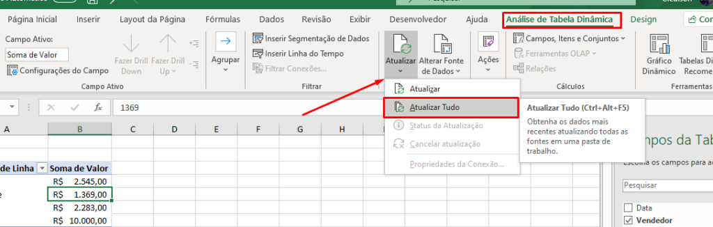 Como Atualizar Tabela Dinâmica Automaticamente no Excel - Ninja do Excel