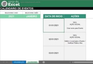 Planilha de Planejamento e Organização de Eventos - Ninja do Excel
