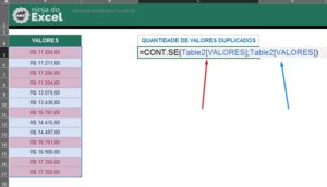 Como Contar Valores Duplicados no Excel - Ninja do Excel