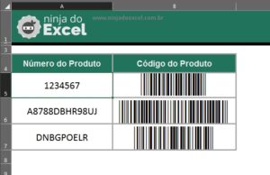 Como Inserir Código de Barras no Excel (Atualizado) - Ninja do Excel