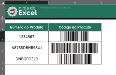 Como Inserir Código de Barras no Excel (Atualizado) - Ninja do Excel