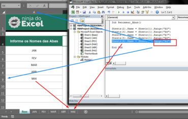 Mudar Nome de Várias ABAS ao Mesmo Tempo no Excel - Ninja do Excel