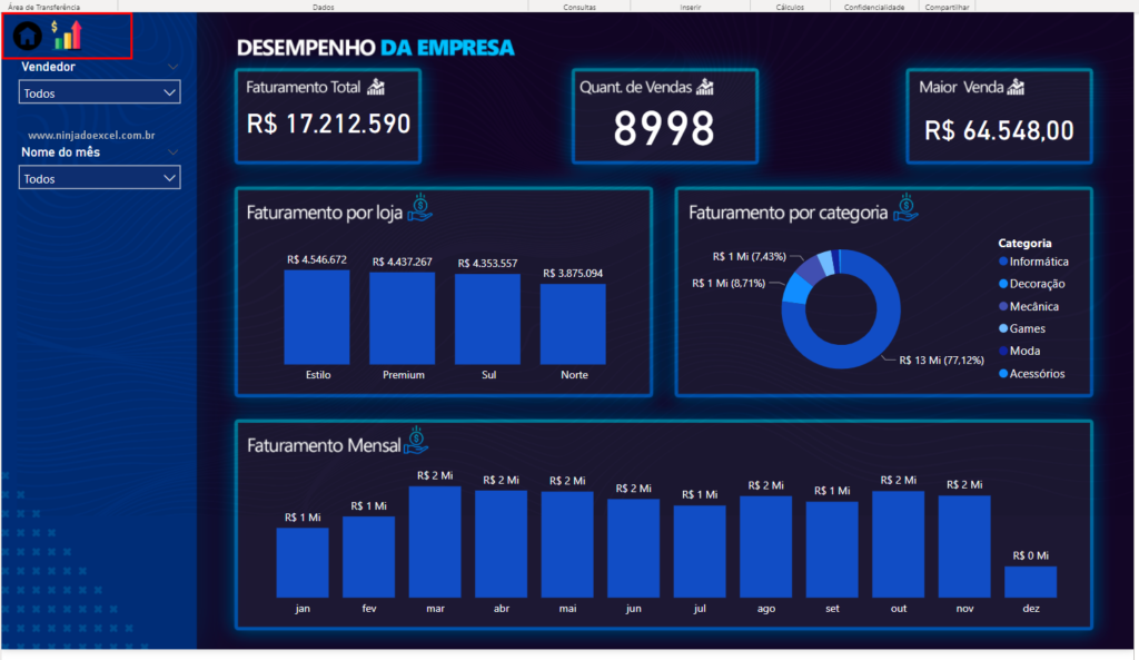 Criar um Menu de Navegação no Power BI - Ninja do Excel