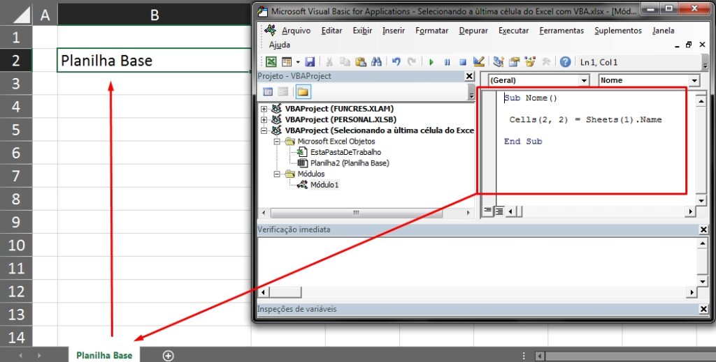 Mostrar na Célula o Nome da Planilha do Excel Com VBA - Ninja do Excel