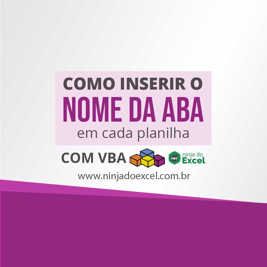 Como Inserir o Nome da Aba Em Cada Planilha Com VBA - Ninja do Excel
