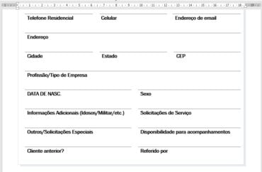 Como Fazer Ficha de Cadastro de Clientes no Word - Ninja do Excel