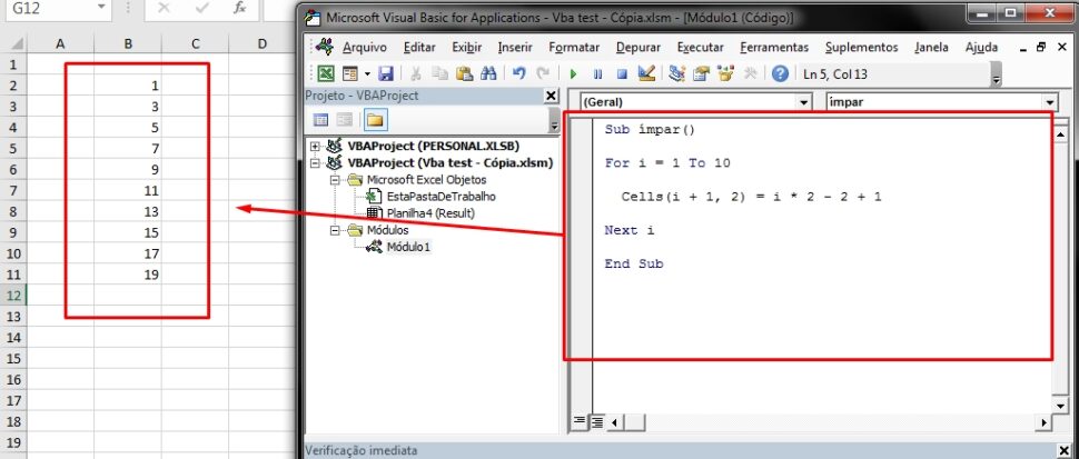 Como Listar Números Ímpares Com VBA - Ninja do Excel