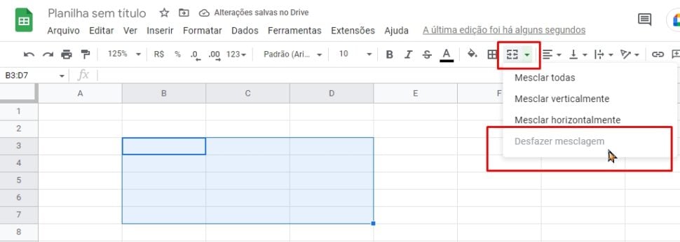 Como Mesclar e Desfazer Mesclagem de Células no Google Planilhas ... Como Mesclar e Desfazer Mesclagem de Células no Google Planilhas ...