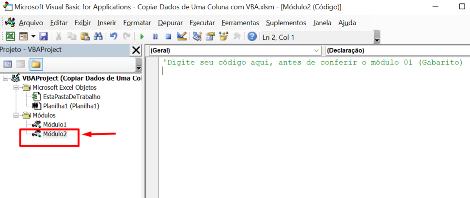 Teste de VBA: Copiar Dados de Uma Coluna - Ninja do Excel Teste de VBA: Copiar Dados de Uma Coluna - Ninja do Excel