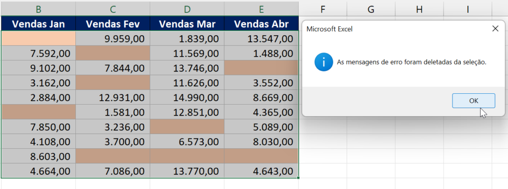 Mensagens de Erro no Excel: Aprenda Excluir ou Deletar com VBA - Ninja do Excel