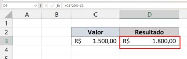 Como Adicionar ou Subtrair Percentual de Valor no Excel - Ninja do Excel