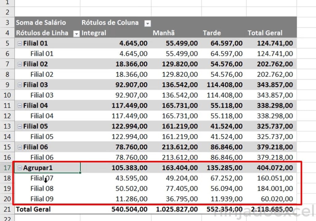 Agrupar Dados na Tabela Dinâmica do Excel - Ninja do Excel