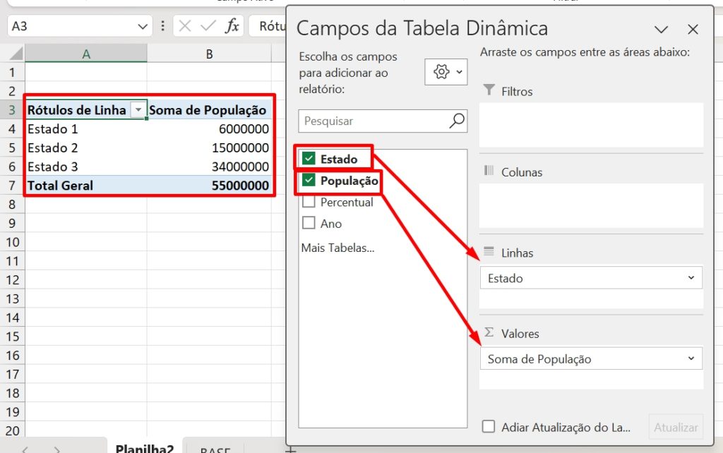 Como Criar Coluna de Média e Soma na Tabela Dinâmica - Ninja do Excel