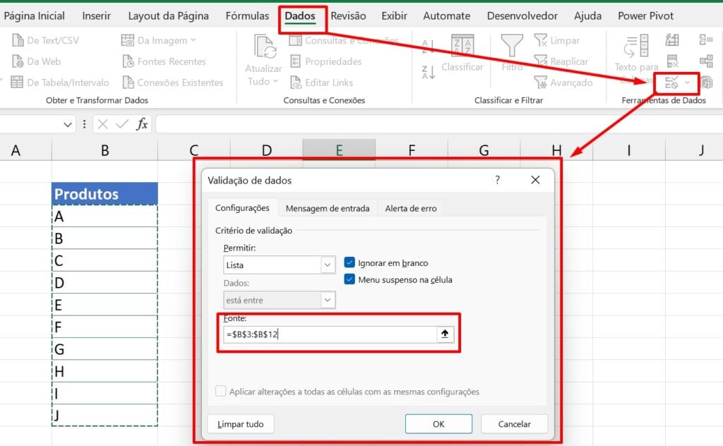 Como Editar Lista Suspensa no Excel - Ninja do Excel