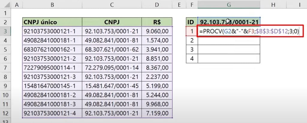 Aplicando PROCV em Dados Repetidos no Excel - Ninja do Excel