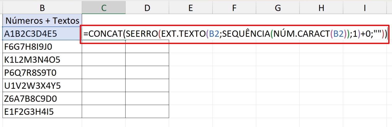 Como Separar Números em uma Coluna e Textos em Outra Coluna no Excel - Ninja do Excel