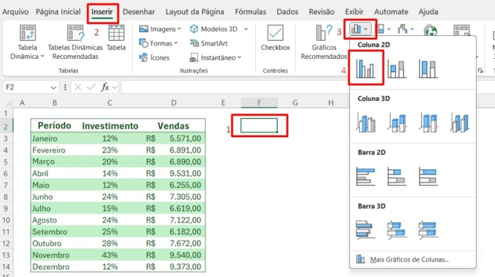 Como Fazer Gráfico no Excel com 2 Variáveis - Ninja do Excel