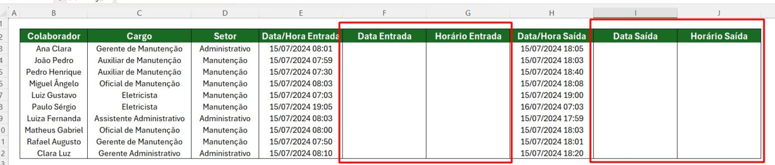 Como Separar Data e Hora no Excel - Ninja do Excel