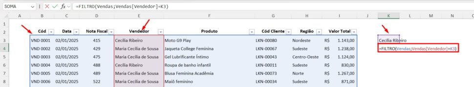 Como Filtrar Dados em Intervalos ou Tabelas no Excel - Ninja do Excel